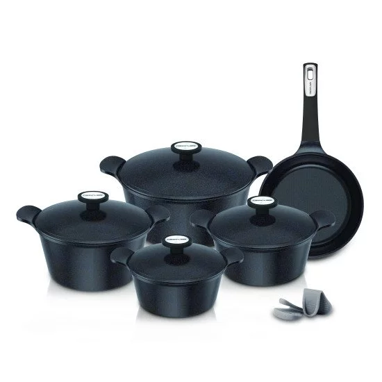 Neoflam Extrema Cookware Set, 9 Pieces, Black - 121003