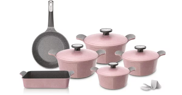 Korean Extrema cookware set of 10 pieces, pink - 121113