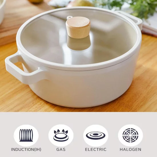 Neoflam Fika cookware set 9 pieces Beige - 121179