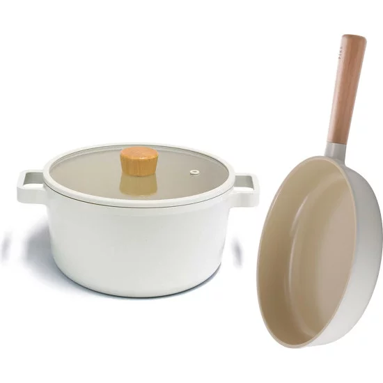 Neoflam Fika cookware set 9 pieces Beige - 121179